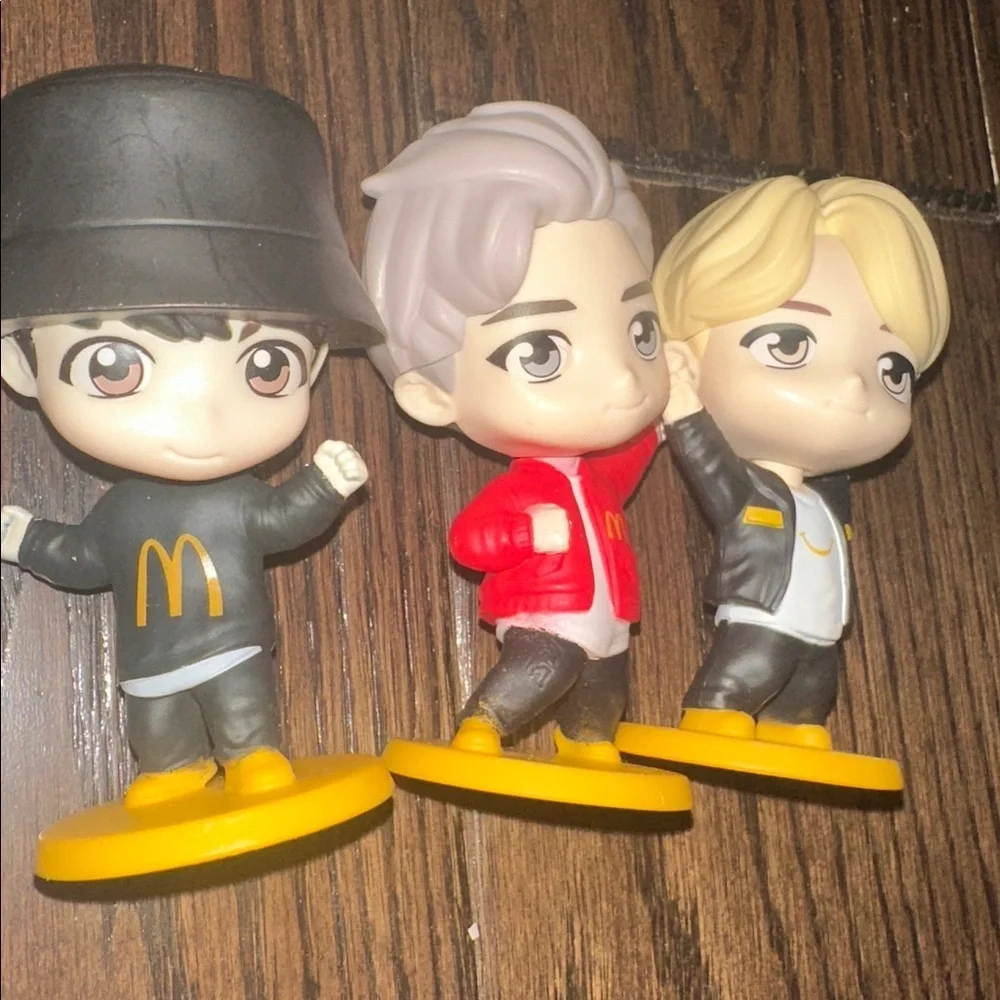 McDonald's | Toys | Bts Mcdonalds Action Figures Set Of 3 | Poshmark